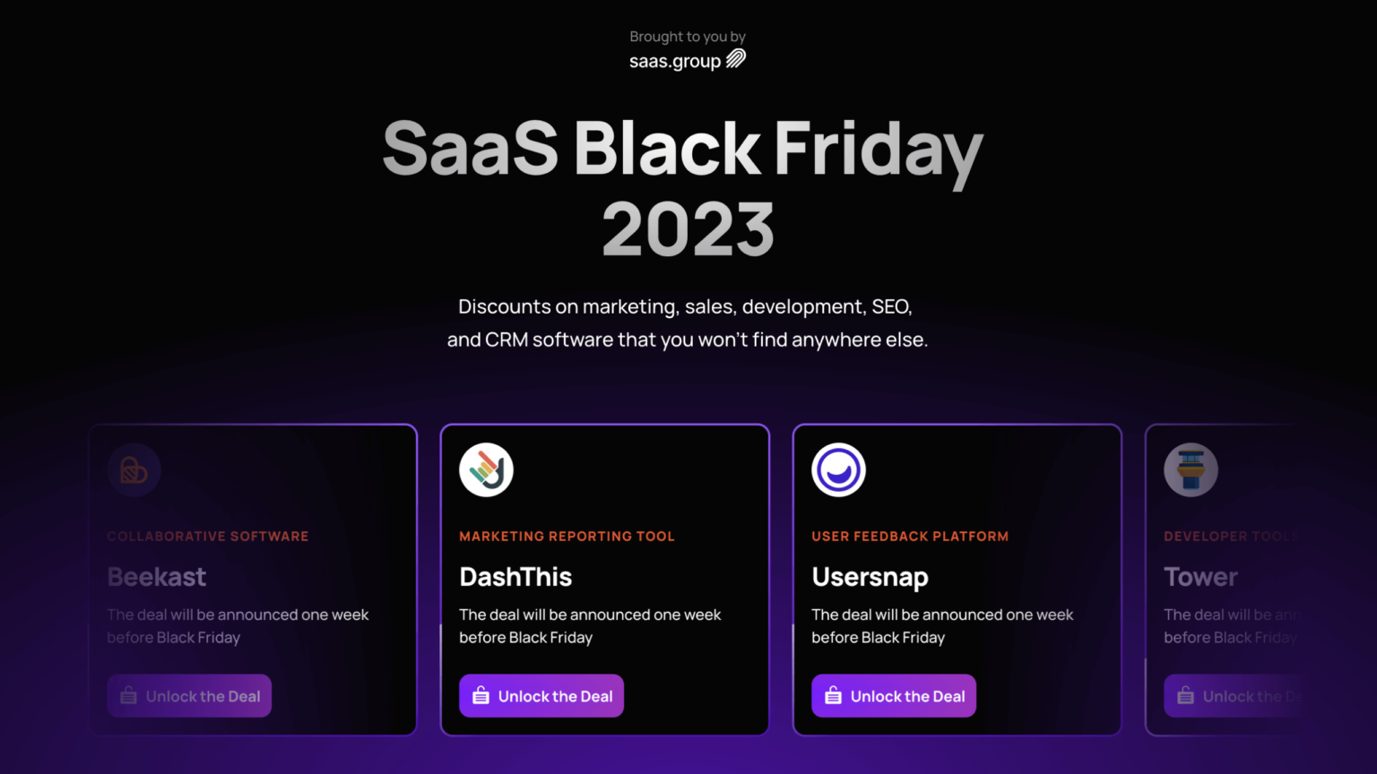 saas.group Unveils Exciting SaaS Black Friday 2023 Campaign